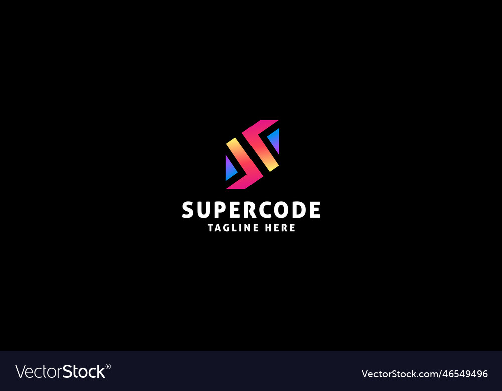 Logo supercode Royalty Free Vector Image - VectorStock
