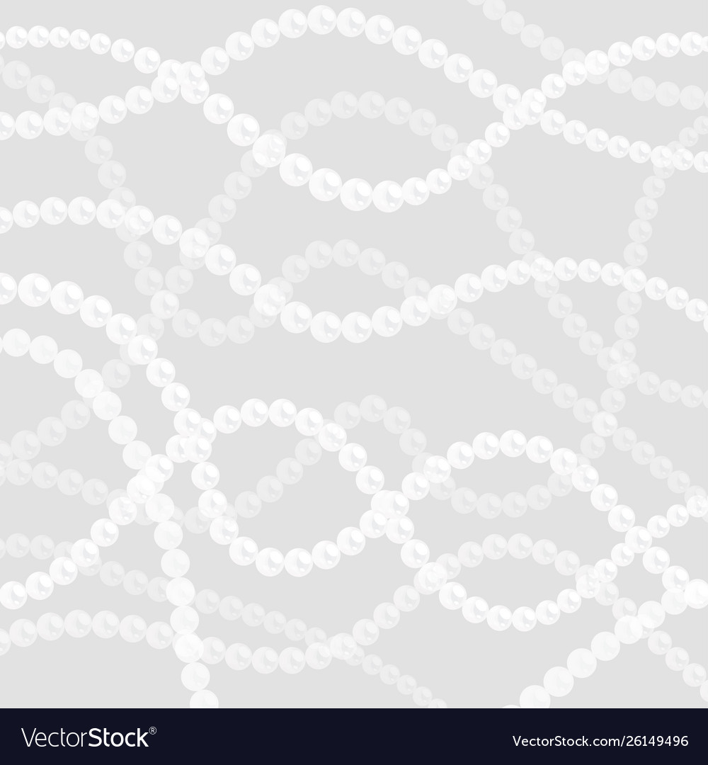 Pearl strings background curved wavy strings Vector Image