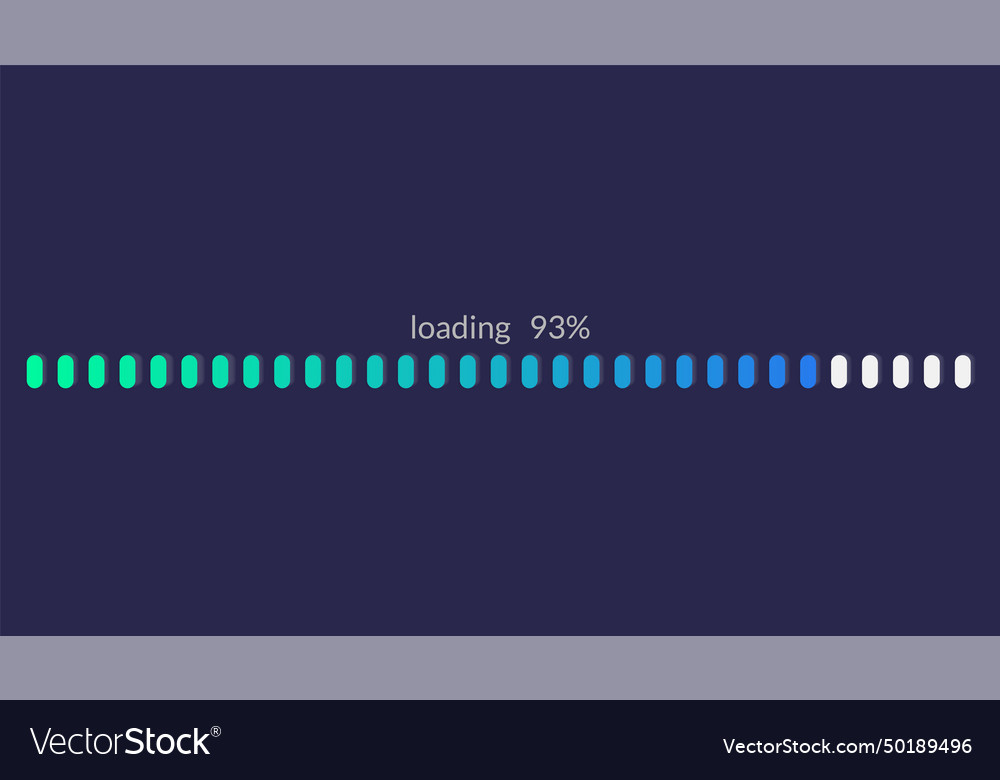 Progress load bar indicator of status download Vector Image