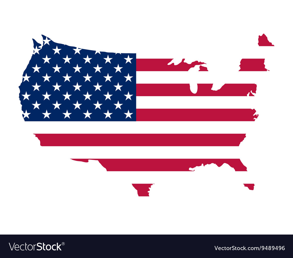 United states america map Royalty Free Vector Image