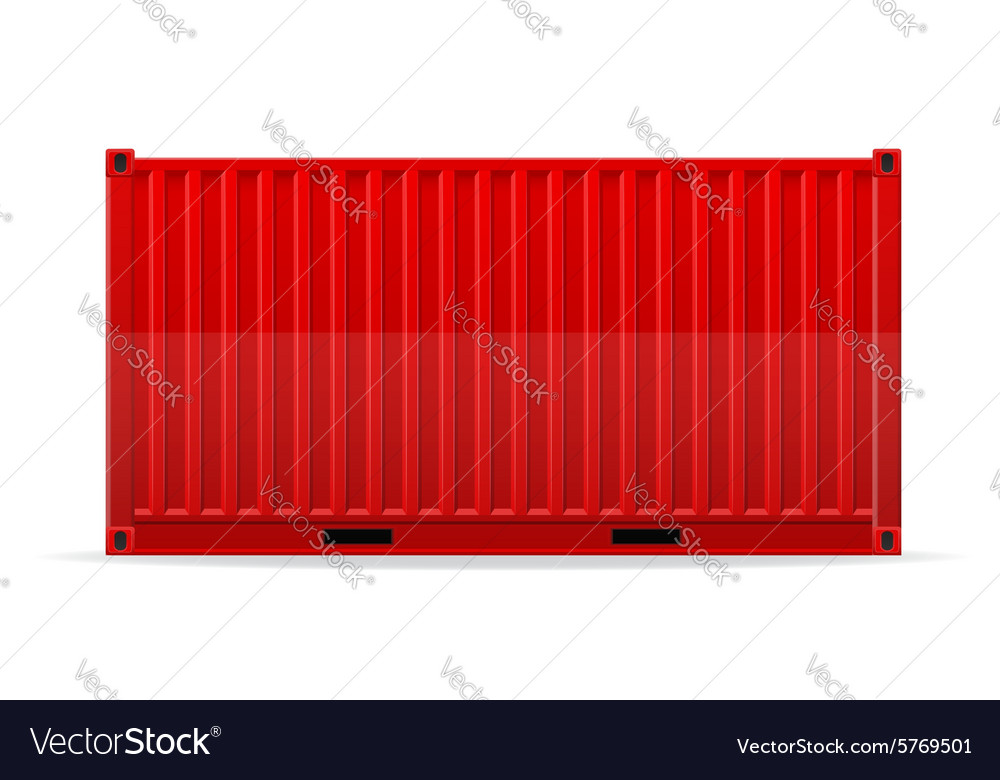 Cargo container 003 Royalty Free Vector Image - VectorStock