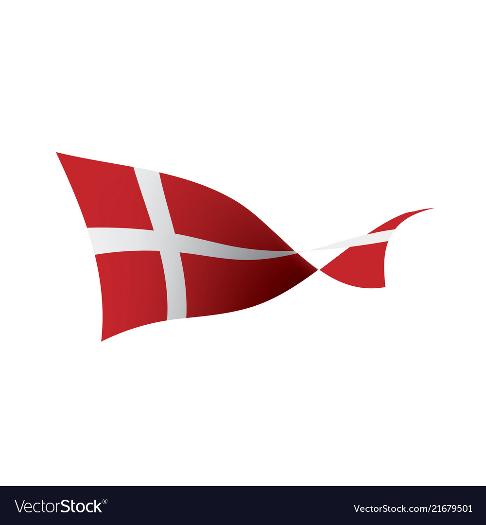 Denmark flag Royalty Free Vector Image - VectorStock