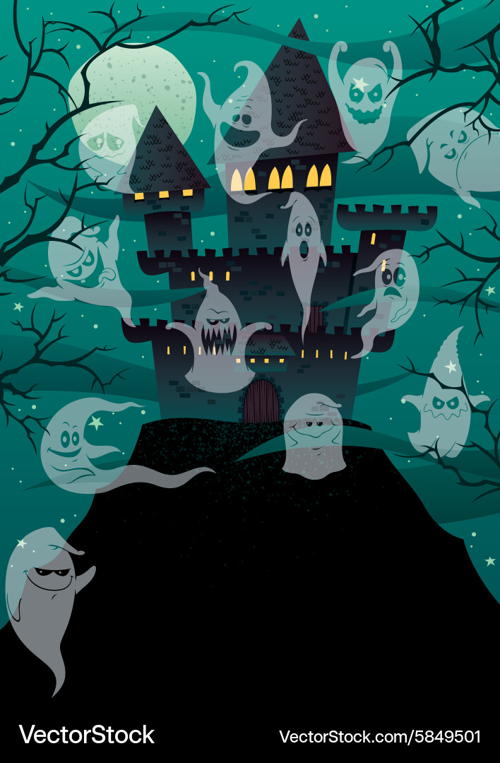 Haunted Castles Royalty Free Vector Image - VectorStock