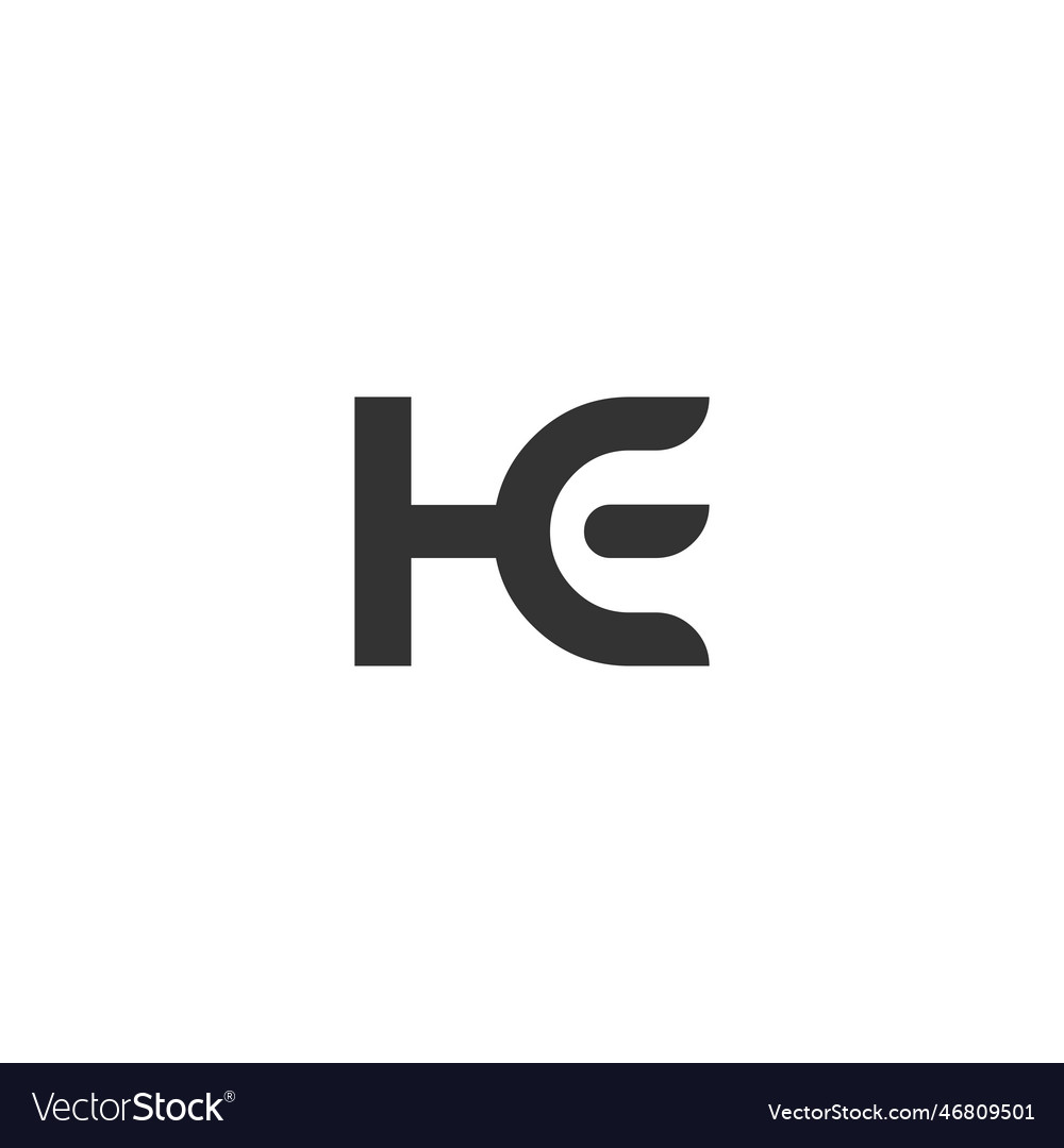 Letter he logo design linked template Royalty Free Vector Letter he logo design linked template Royalty Free Vector