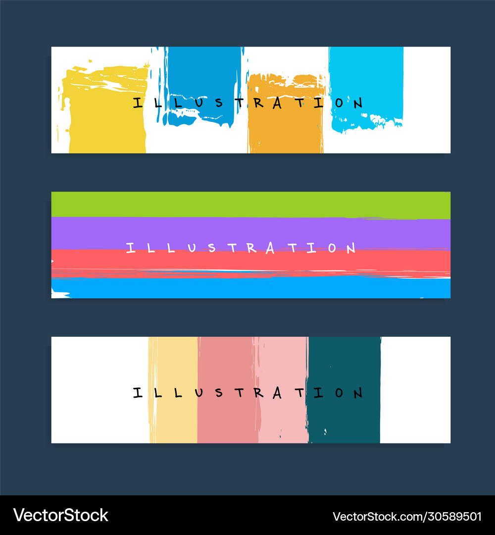 Paint brush banner colorful background Royalty Free Vector