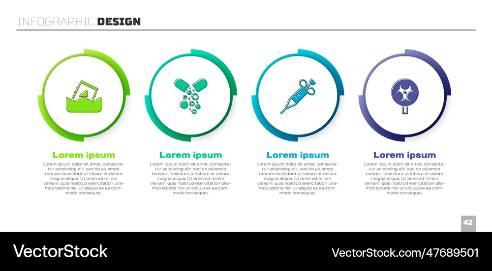 Set radioactive waste in barrel poisoned pill Vector Image