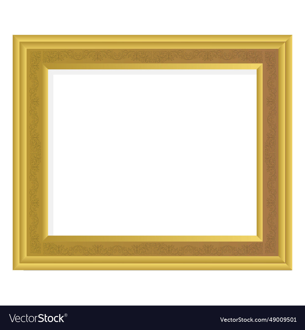 Solid golden frame Royalty Free Vector Image - VectorStock