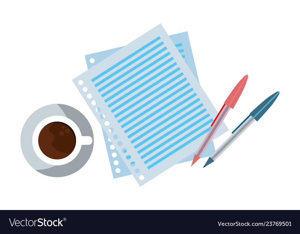 Study elements cartoon Royalty Free Vector Image