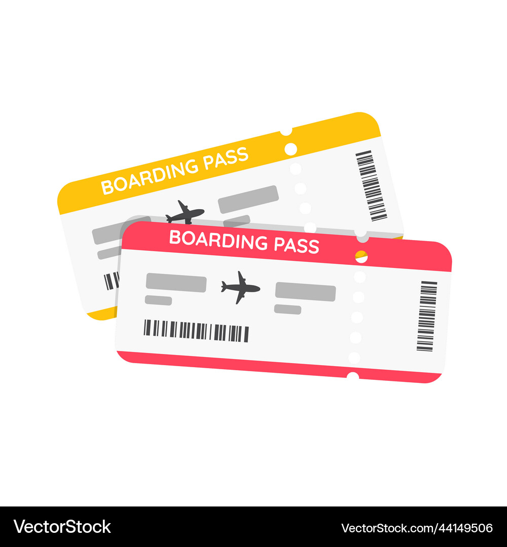 Air ticket specify flight details and travel time Vector Image