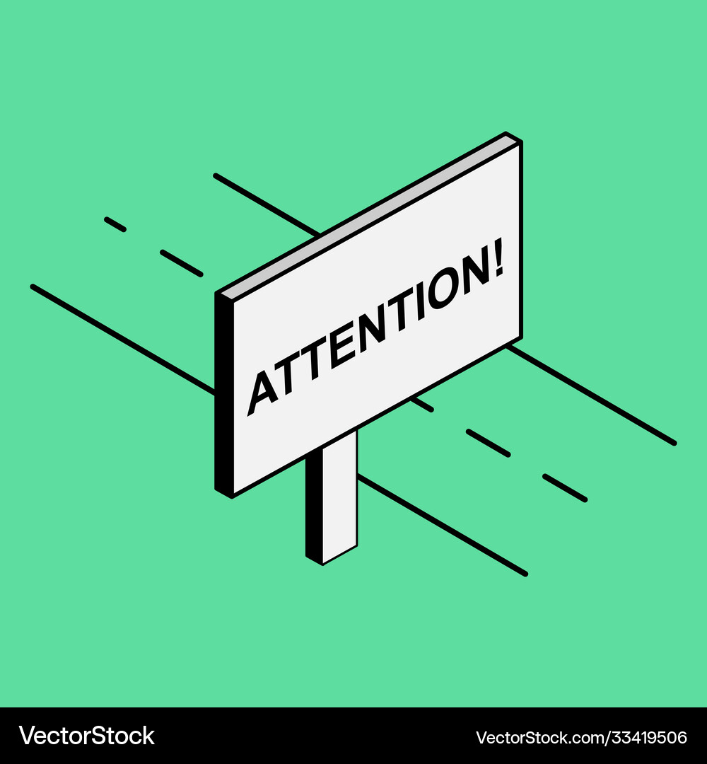 Billboard road with an inscription Royalty Free Vector Image