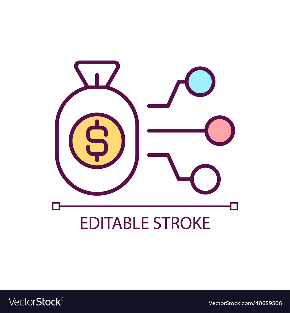 Budget allocation rgb color icon Royalty Free Vector Image Budget allocation rgb color icon Royalty Free Vector Image