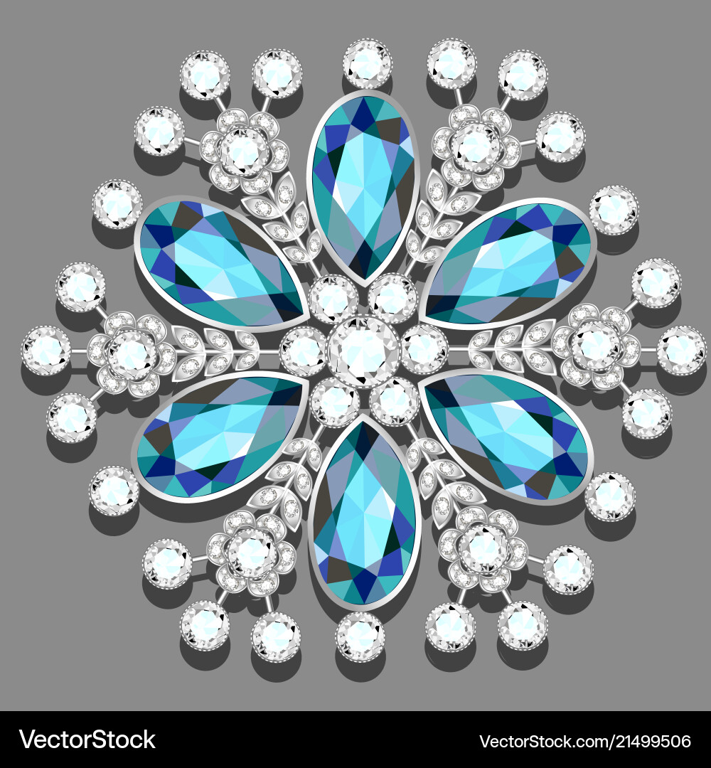 Christmas snowflake crystal precious beautiful Vector Image