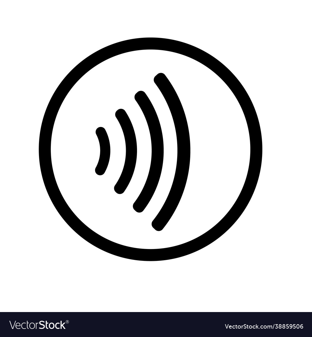 Contactless payment logo wireless Royalty Free Vector Image