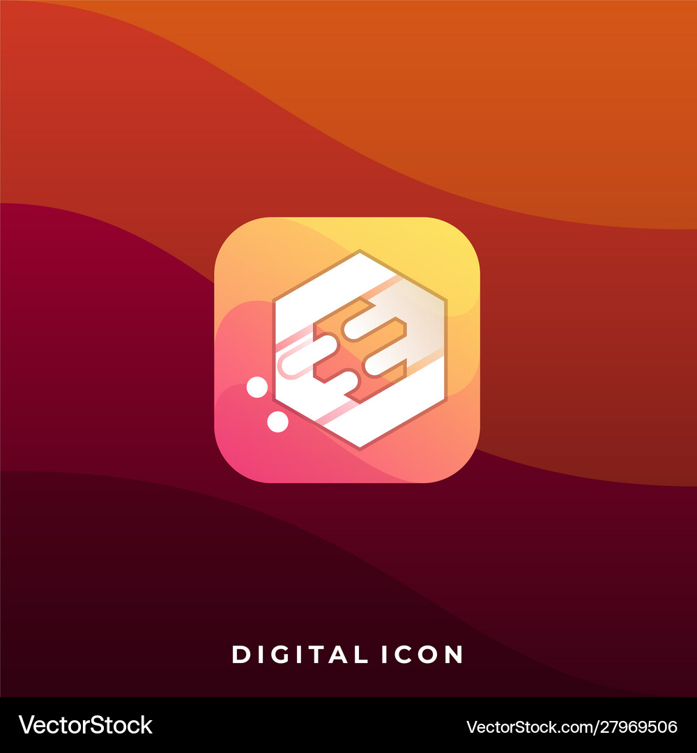 Digital media icon colorful design template Vector Image