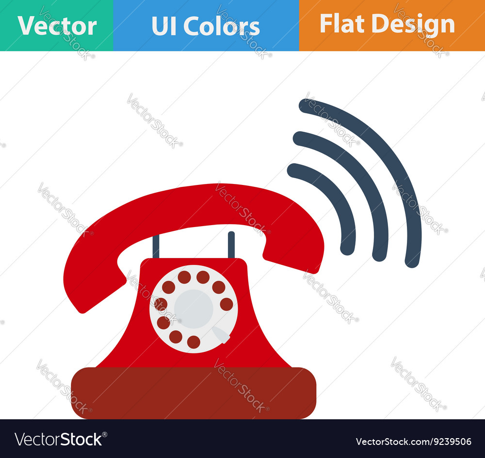 Flat design single communication Royalty Free Vector Image