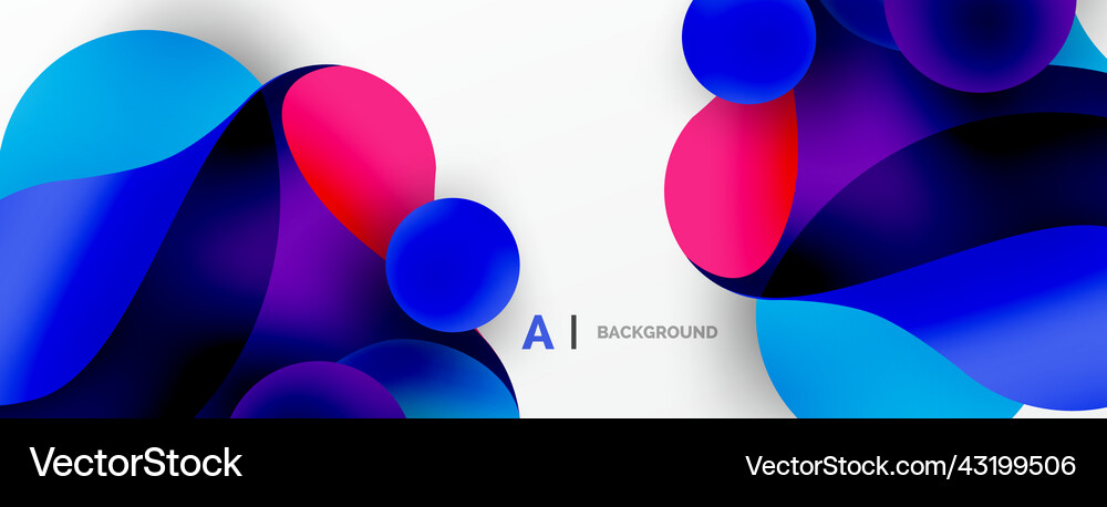 Flowing geometric shapes minimalist abstract Vector Image