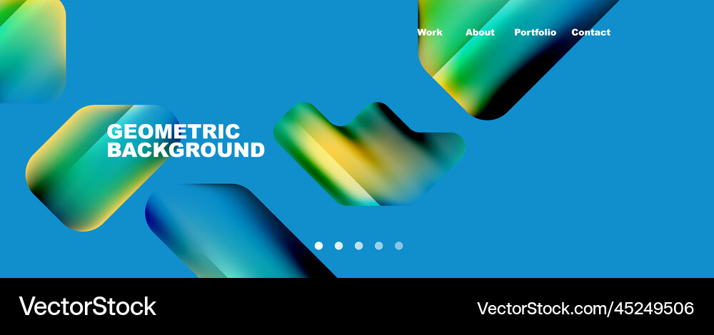 Geometric fluid shapes with liquid colors abstract