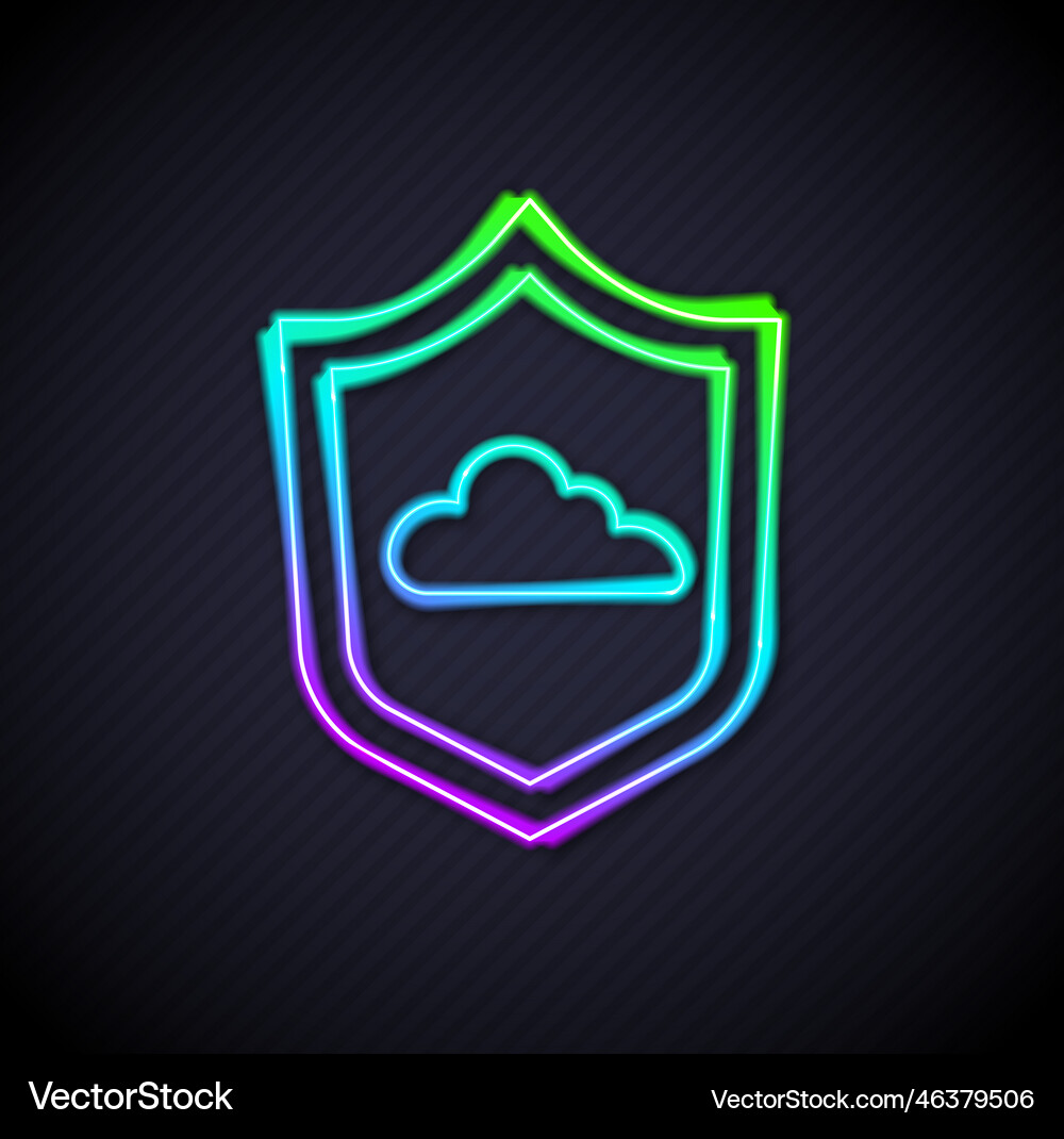 Glowing neon line weather forecast icon isolated Vector Image