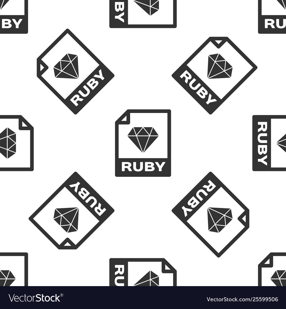 Grey ruby file document icon download ruby button Vector Image Grey ruby file document icon download ruby button Vector Image