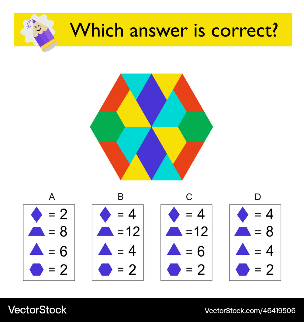 Math puzzle for kids and adults Royalty Free Vector Image
