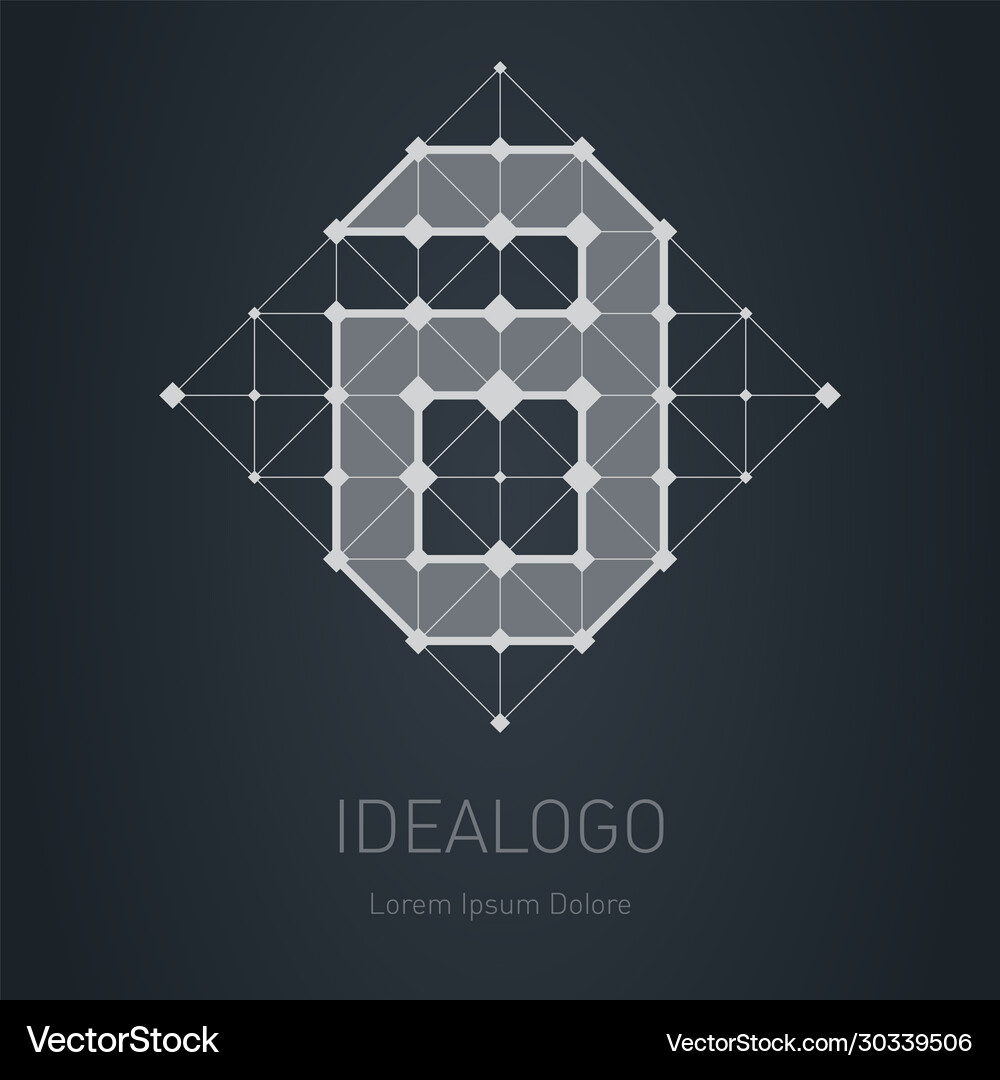 Modern stylish logo with letter a lowpoly design Vector Image