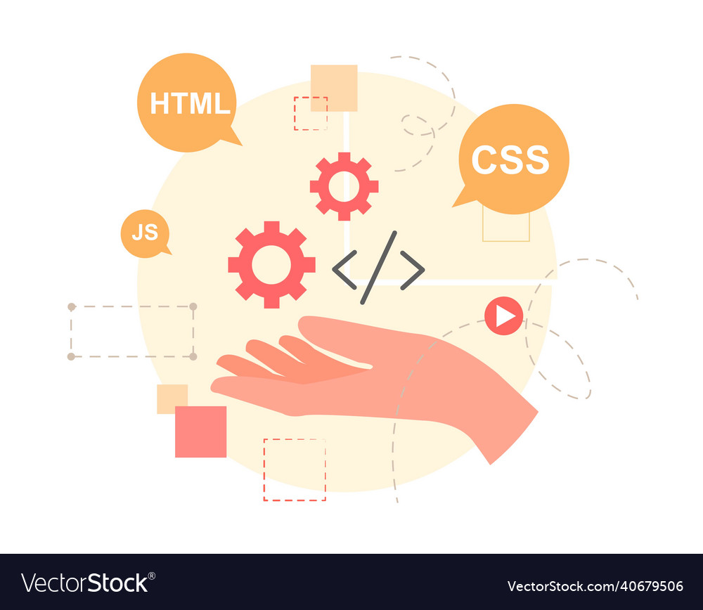 Online programming concept Royalty Free Vector Image