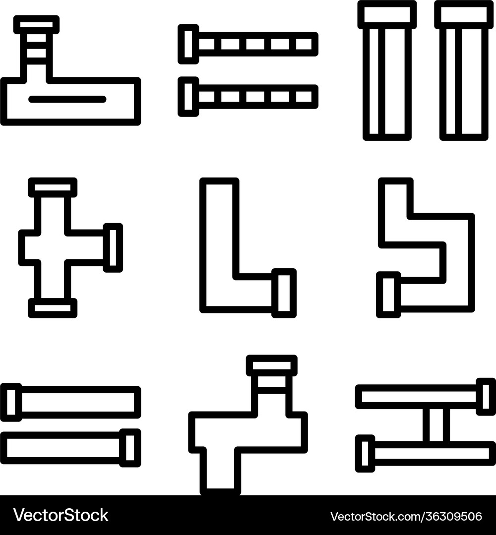 Pipe icon or logo isolated sign symbol Royalty Free Vector