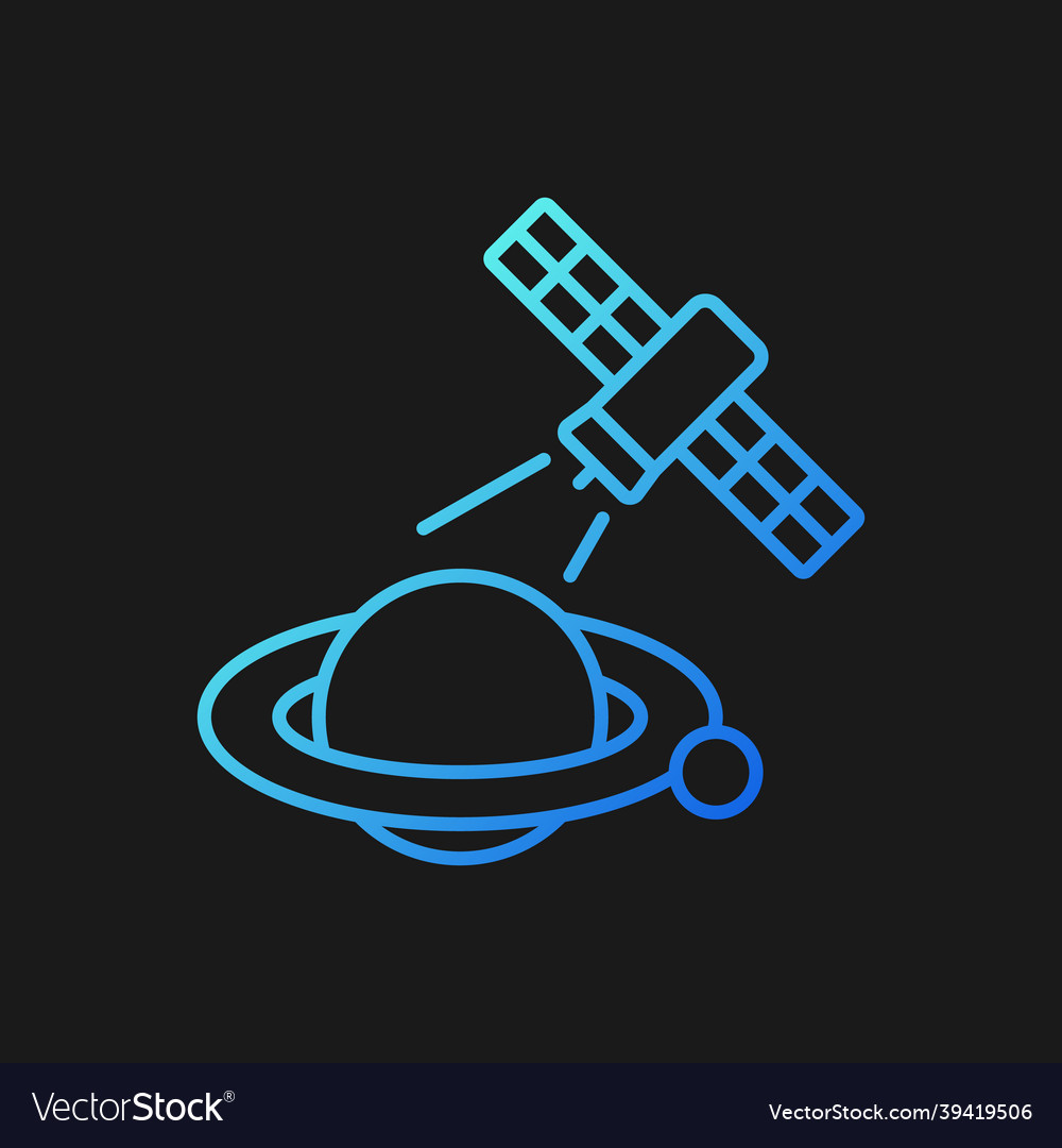 Planets observation process gradient icon Vector Image