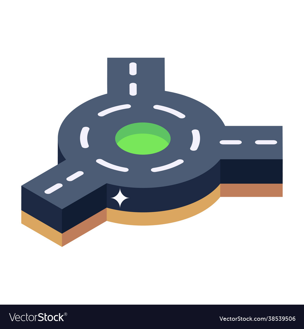 Roundabout Royalty Free Vector Image - VectorStock