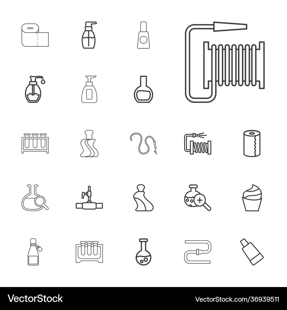 22 tube icons Royalty Free Vector Image - VectorStock