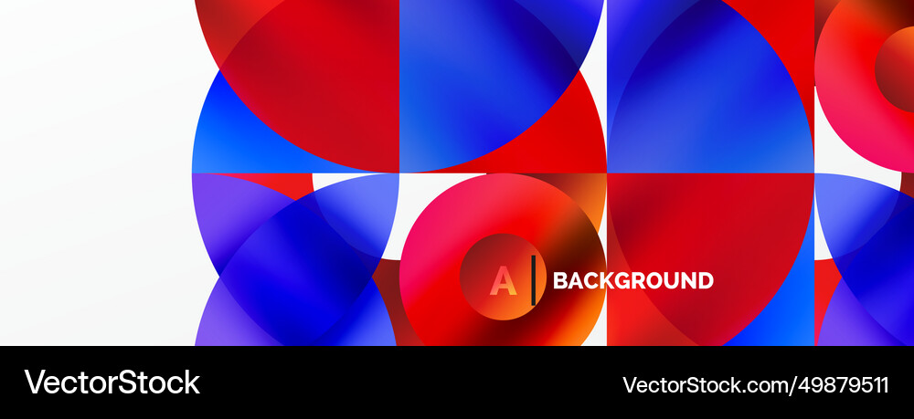 Abstract round geometric shapes with gradients Vector Image