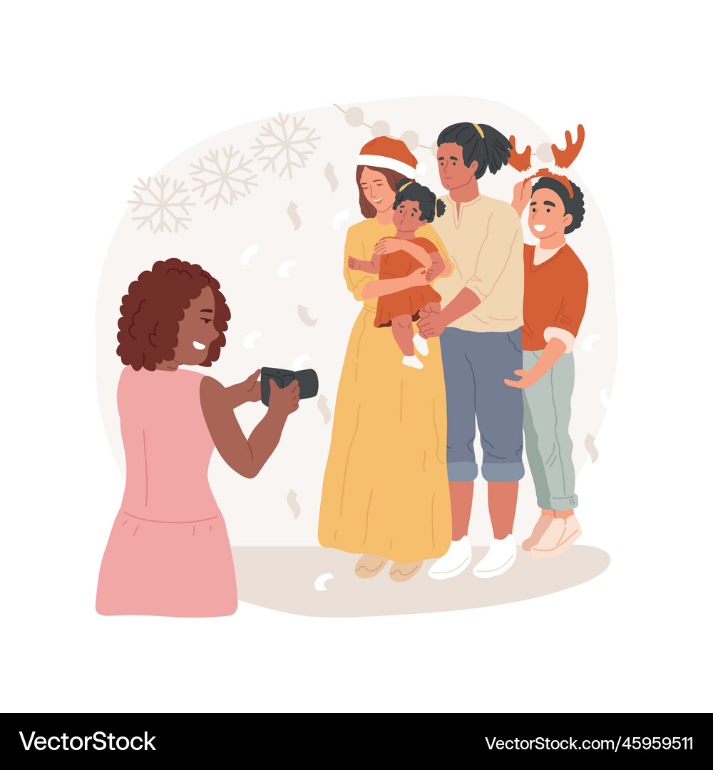 Annual photos isolated cartoon Royalty Free Vector Image