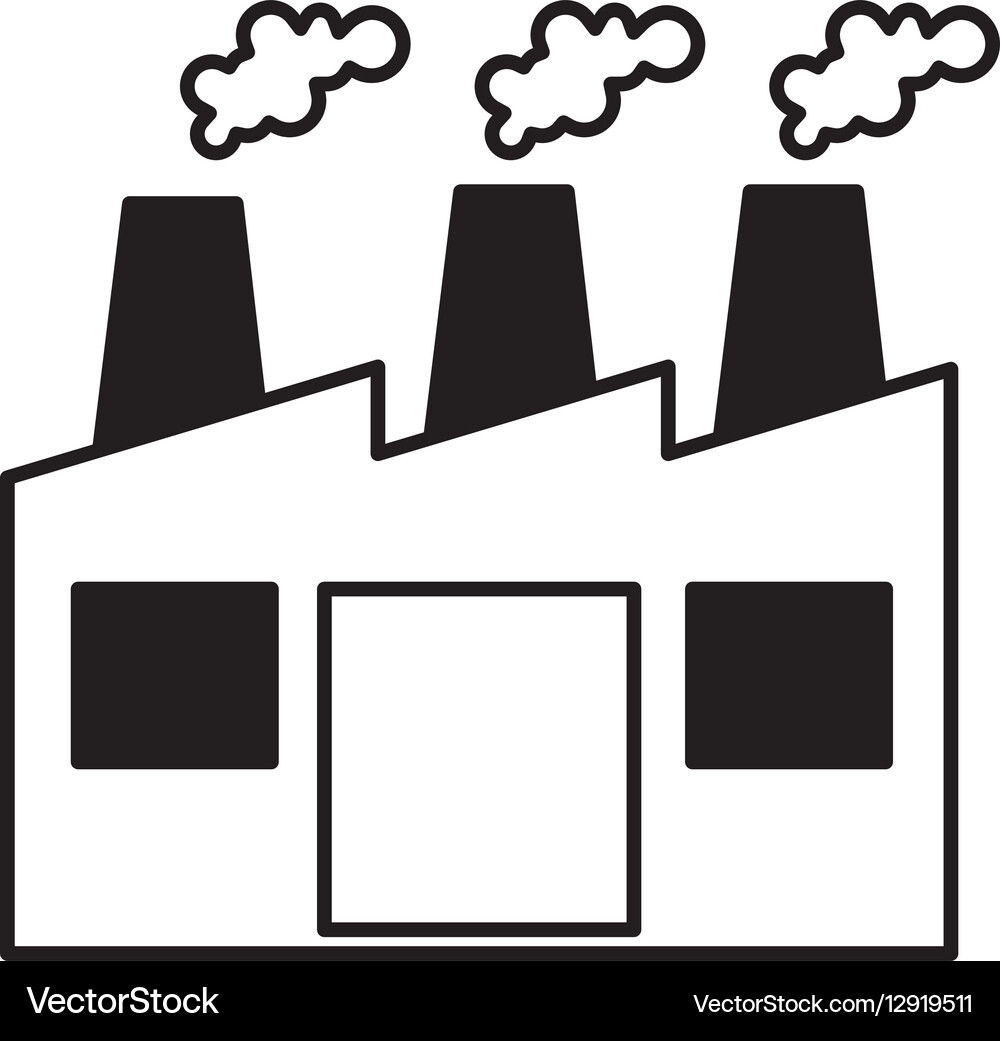 Factory plant industrial building Royalty Free Vector Image