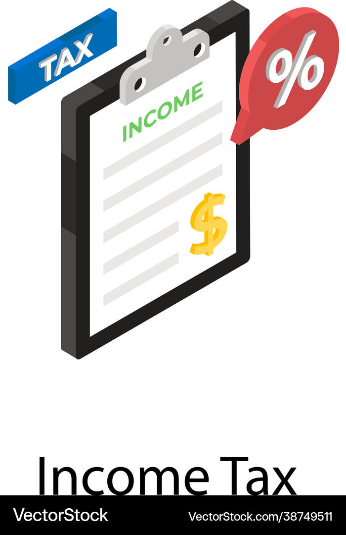Income tax Royalty Free Vector Image - VectorStock