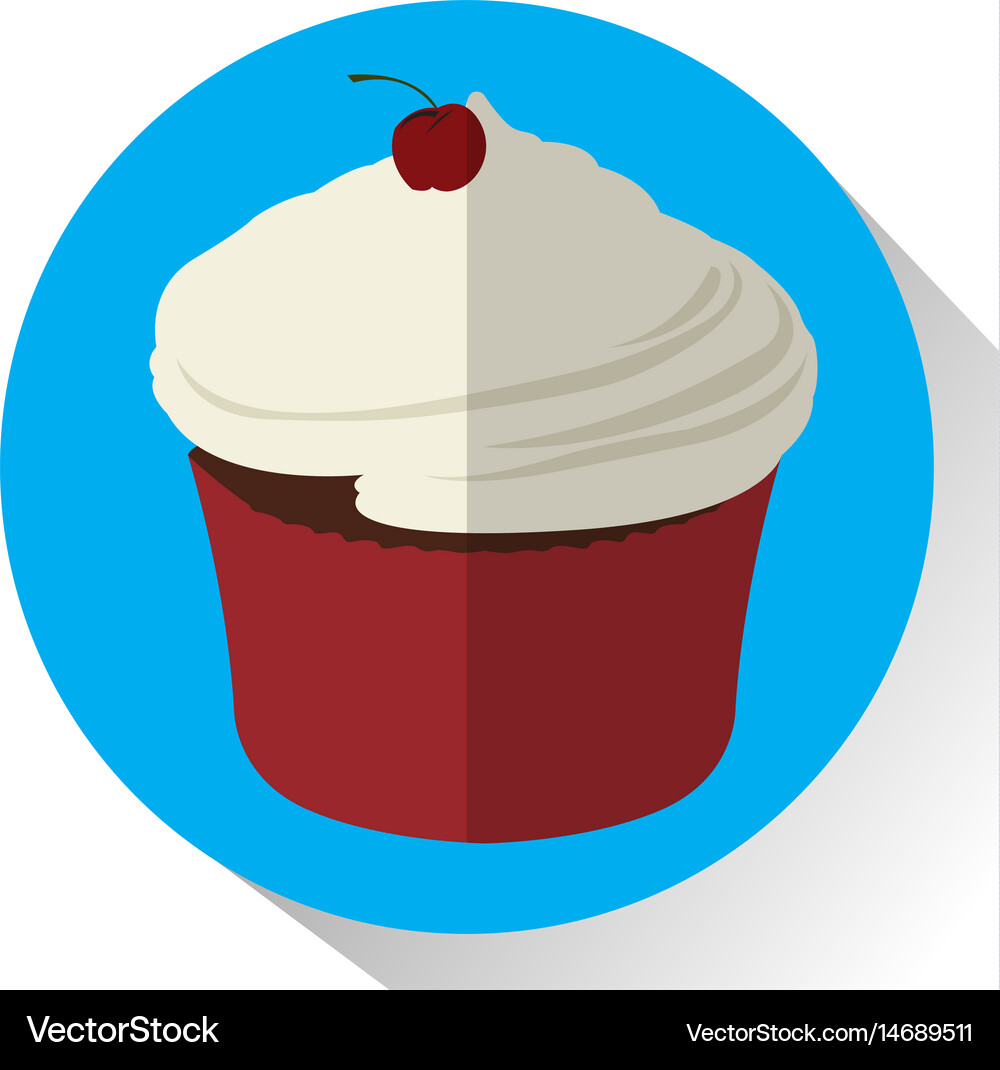 Isolated cupcake icon Royalty Free Vector Image