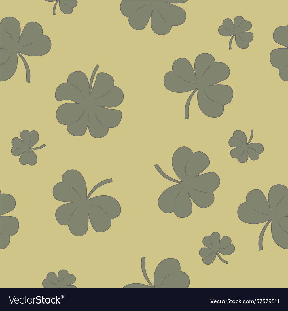 Pattern clover leaves Royalty Free Vector Image