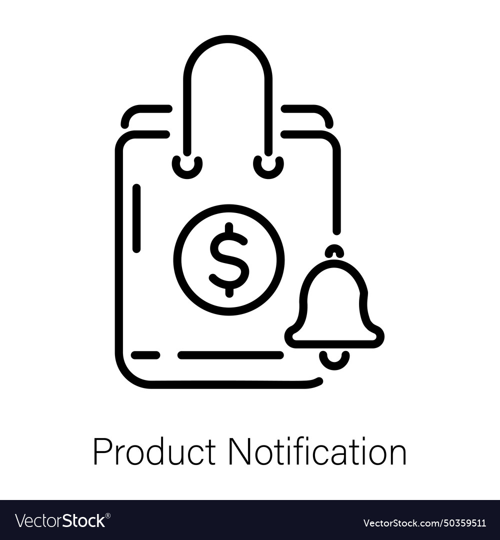 Product notification Royalty Free Vector Image