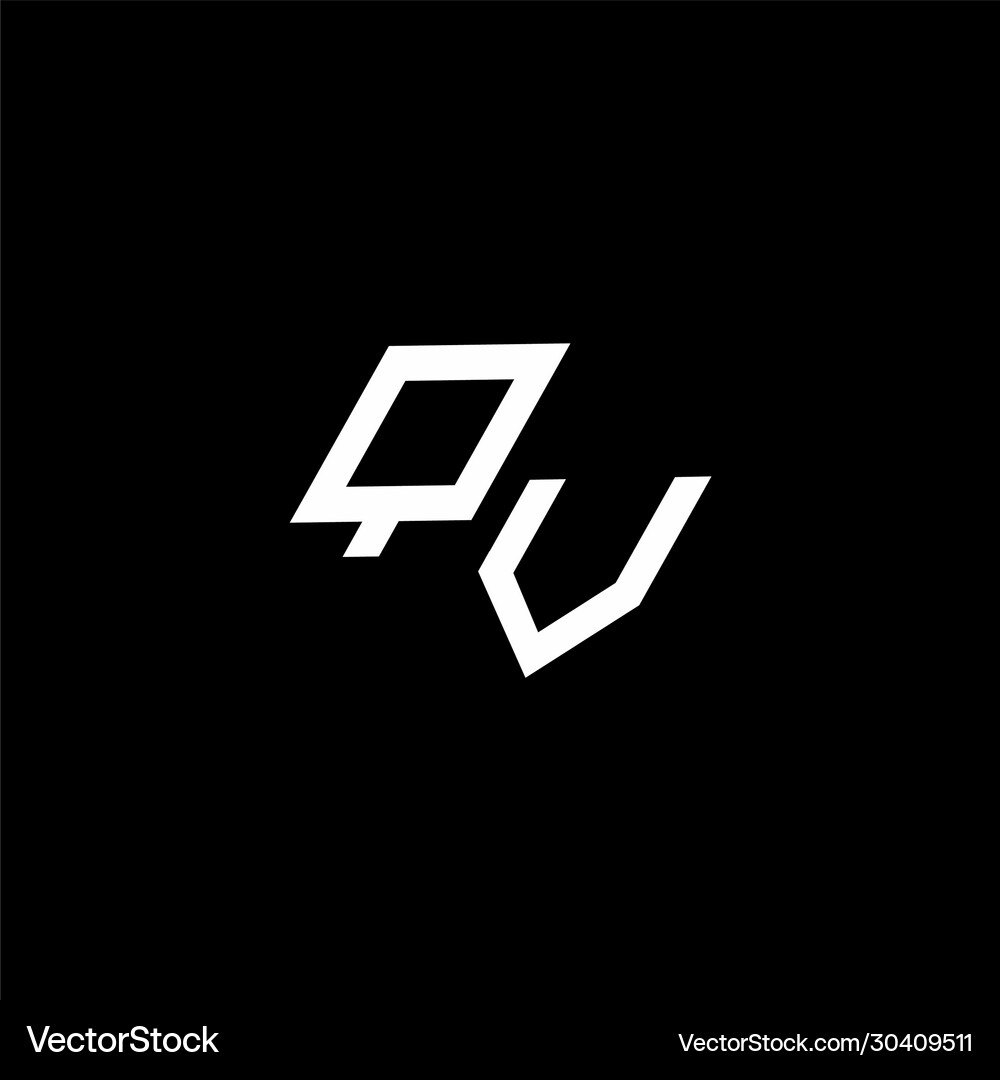 Qv logo monogram with up to down style modern Vector Image