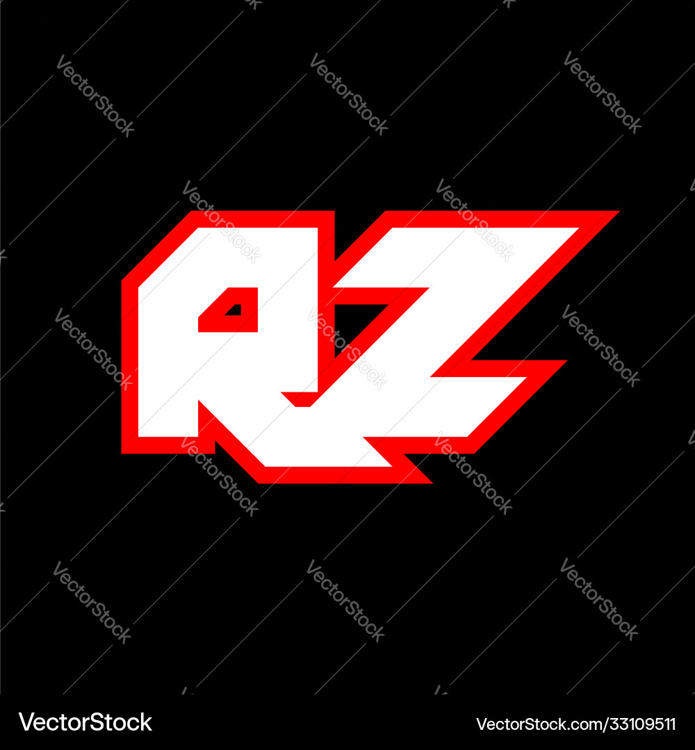 Rz logo design initial rz letter design Royalty Free Vector