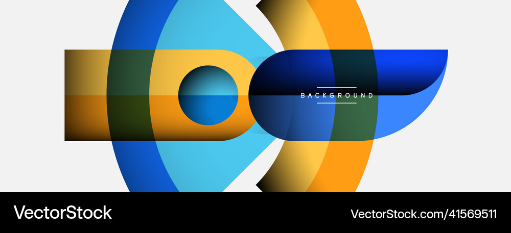 Trendy shapes color minimal design composition Vector Image