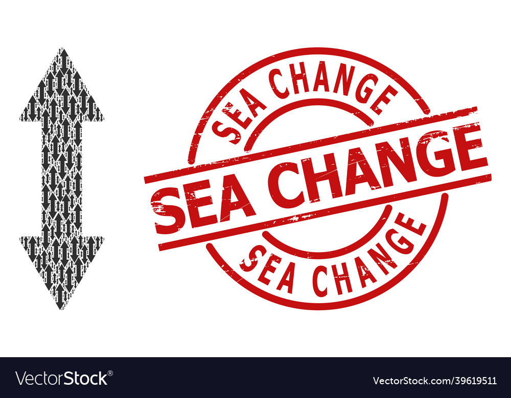 Vertical exchange arrow icon recursive collage Vector Image Vertical exchange arrow icon recursive collage Vector Image