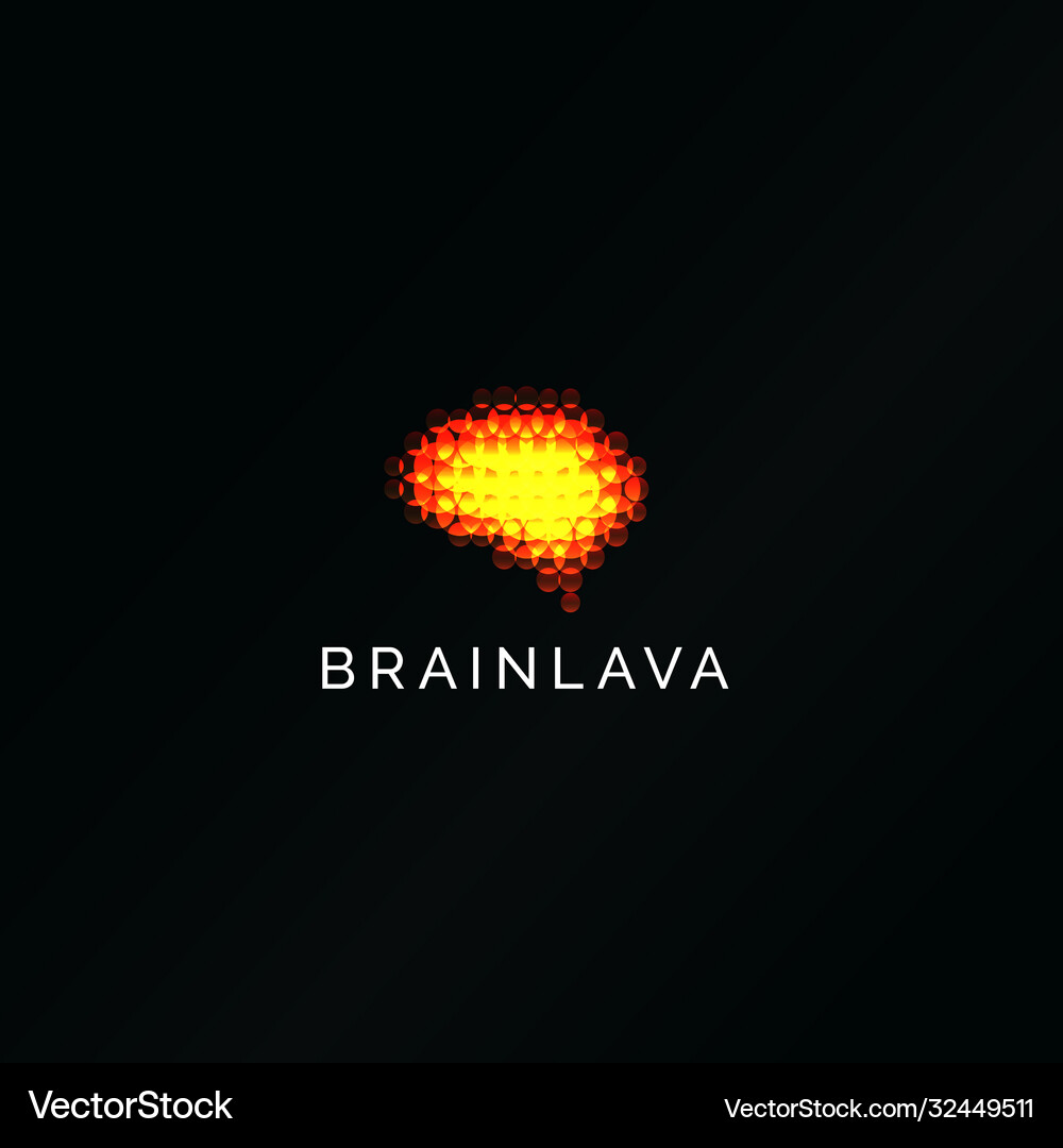 Volcano crater human brain form top view nature Vector Image