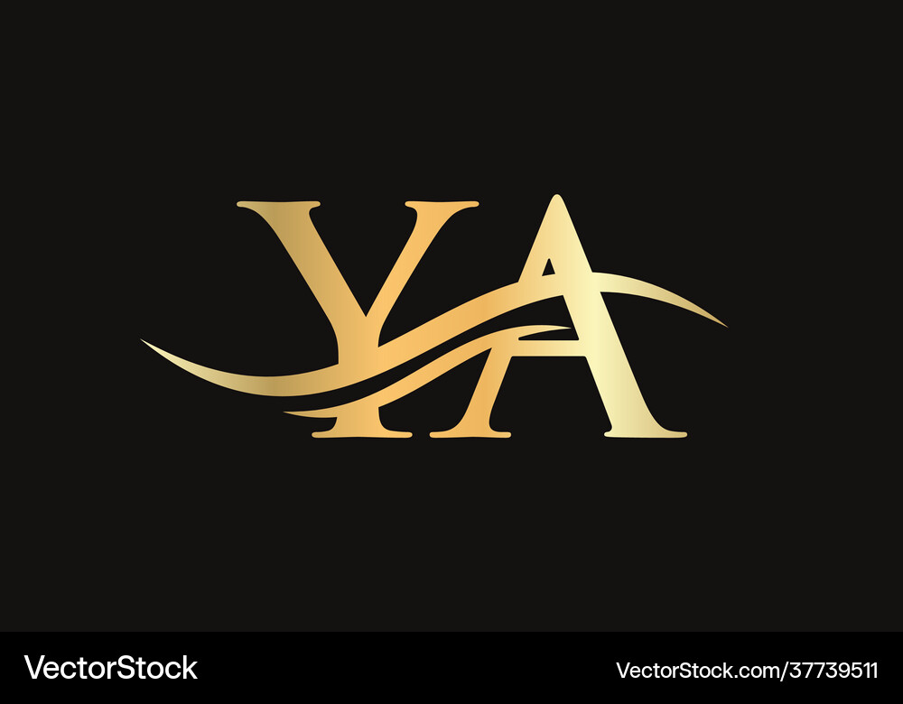 Ya logo design premium letter logo design Vector Image