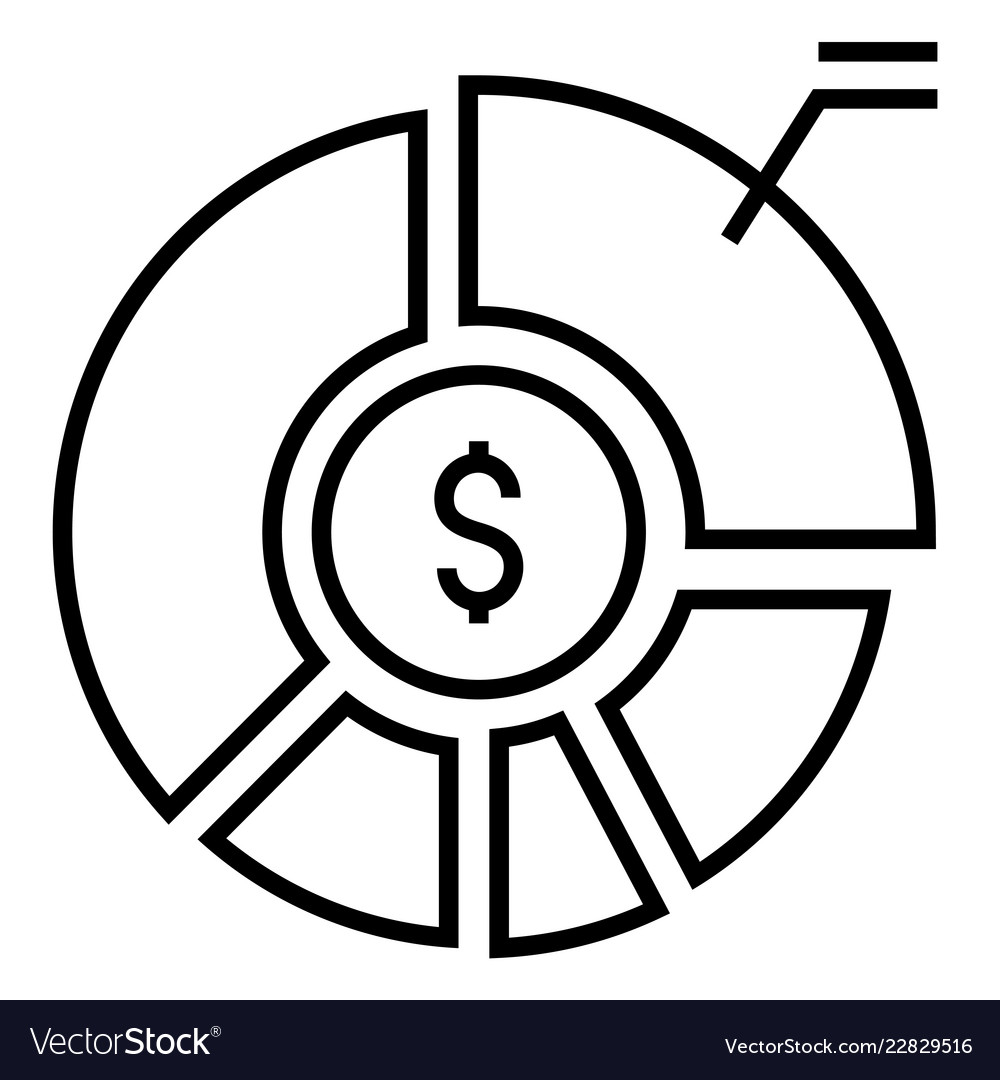 Asset allocation solid Royalty Free Vector Image