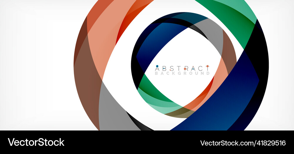 Color circle shapes minimal geometric background Vector Image