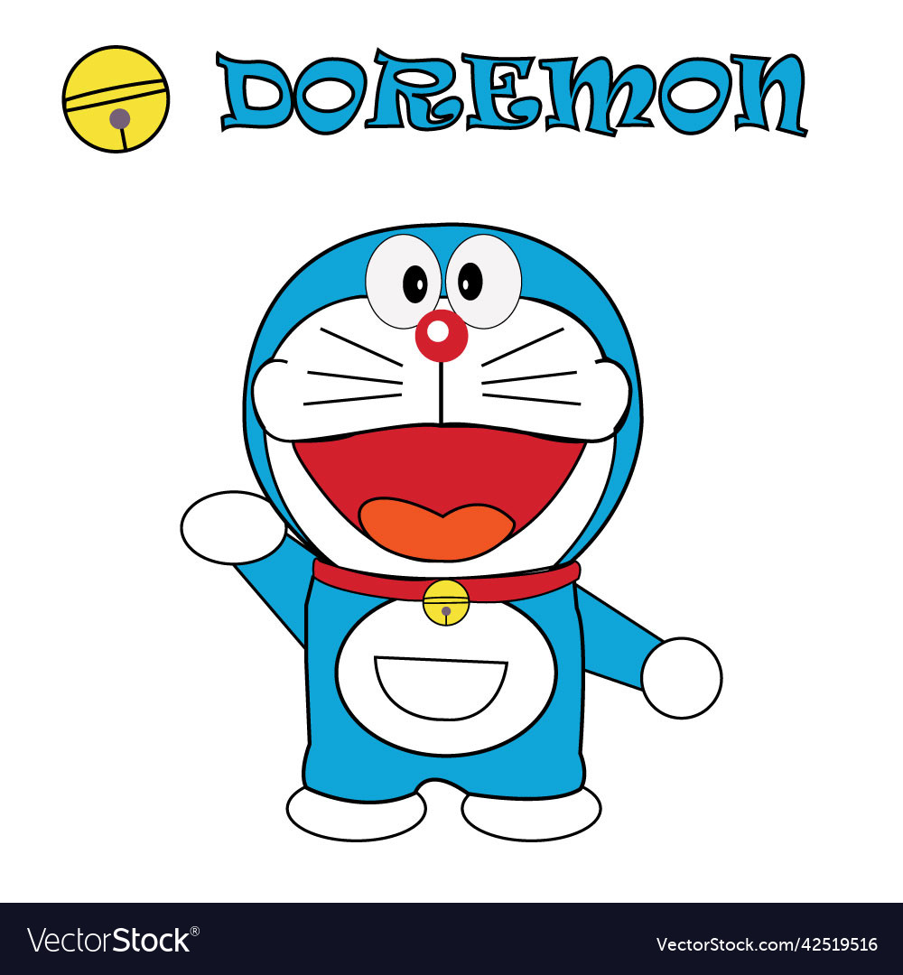 Doremon-converted Royalty Free Vector Image - VectorStock