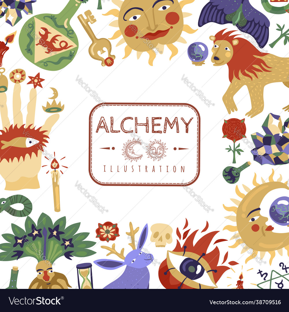 Flat magic frame Royalty Free Vector Image - VectorStock