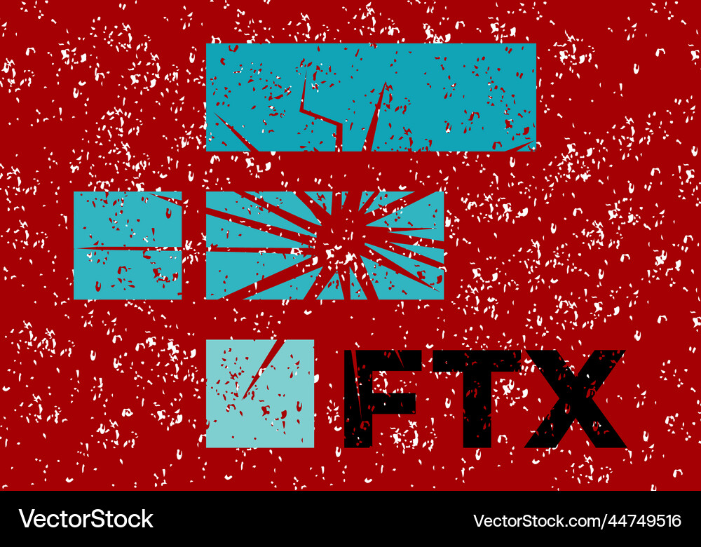 Ftx token - the collapse of crypto exchange Vector Image