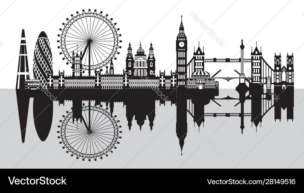London city skyline 7 Royalty Free Vector Image