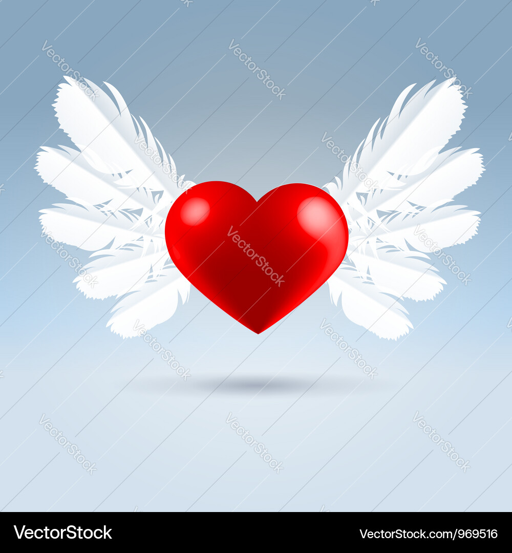 Love wings Royalty Free Vector Image - VectorStock
